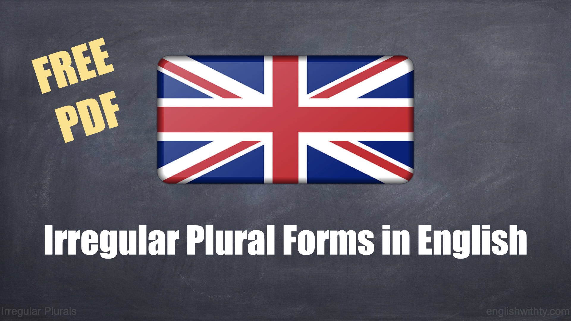 Irregular Plural Forms in English PDF & Exercises